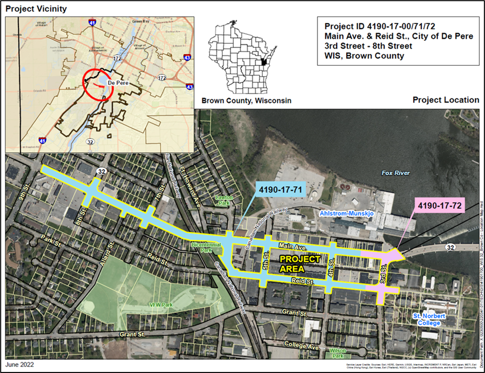 Wisconsin Department of Transportation WIS 32 Improvements - city of De Pere